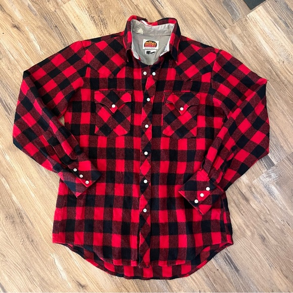 Vintage | Shirts | Mens Vintage 8s Miller Western Wear Plaid Fleece ...